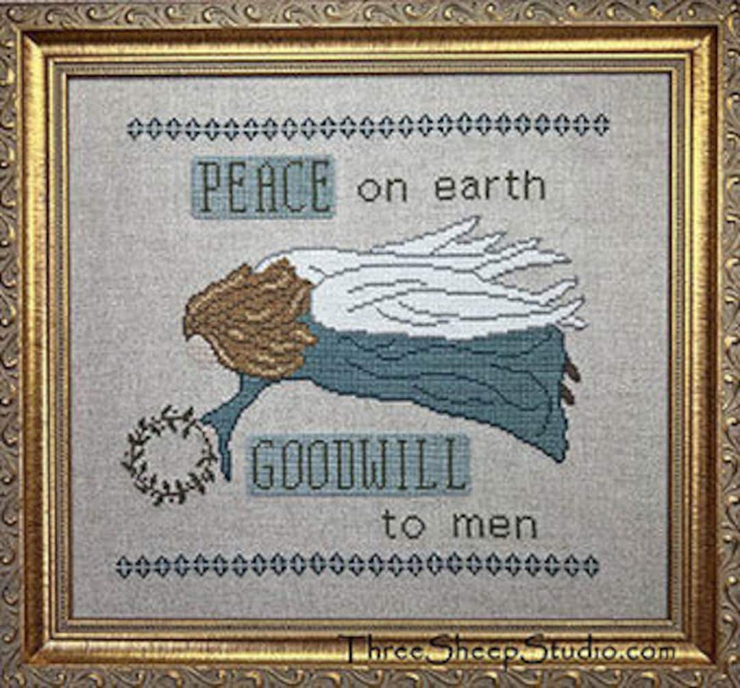 THREE SHEEP STUDIO "peace and Goodwill" Design by Rose Clay, Counted ...