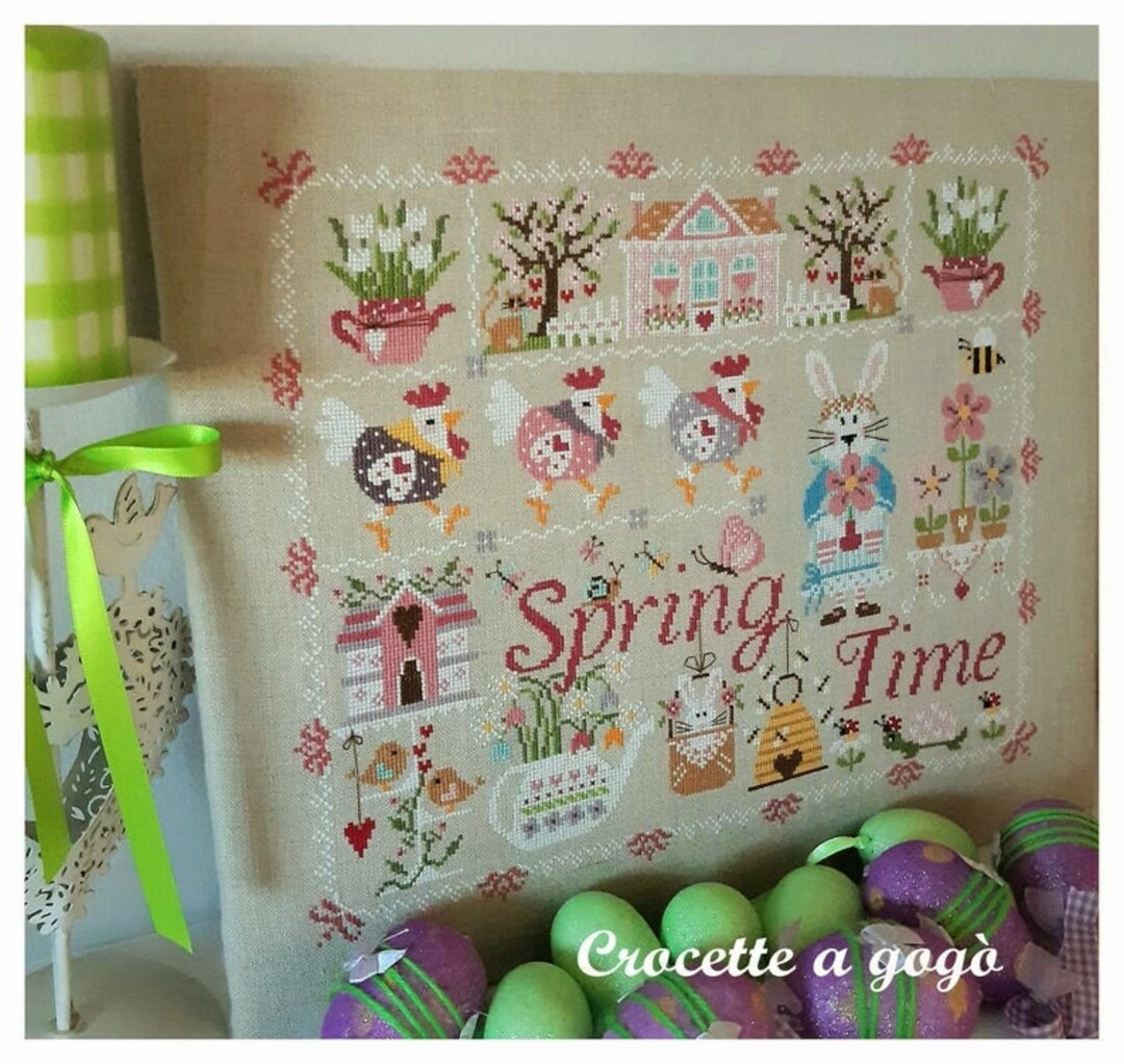 SPRING TIME by Crocette A Gogo • "spring Time" • Counted Cross Stitch ...