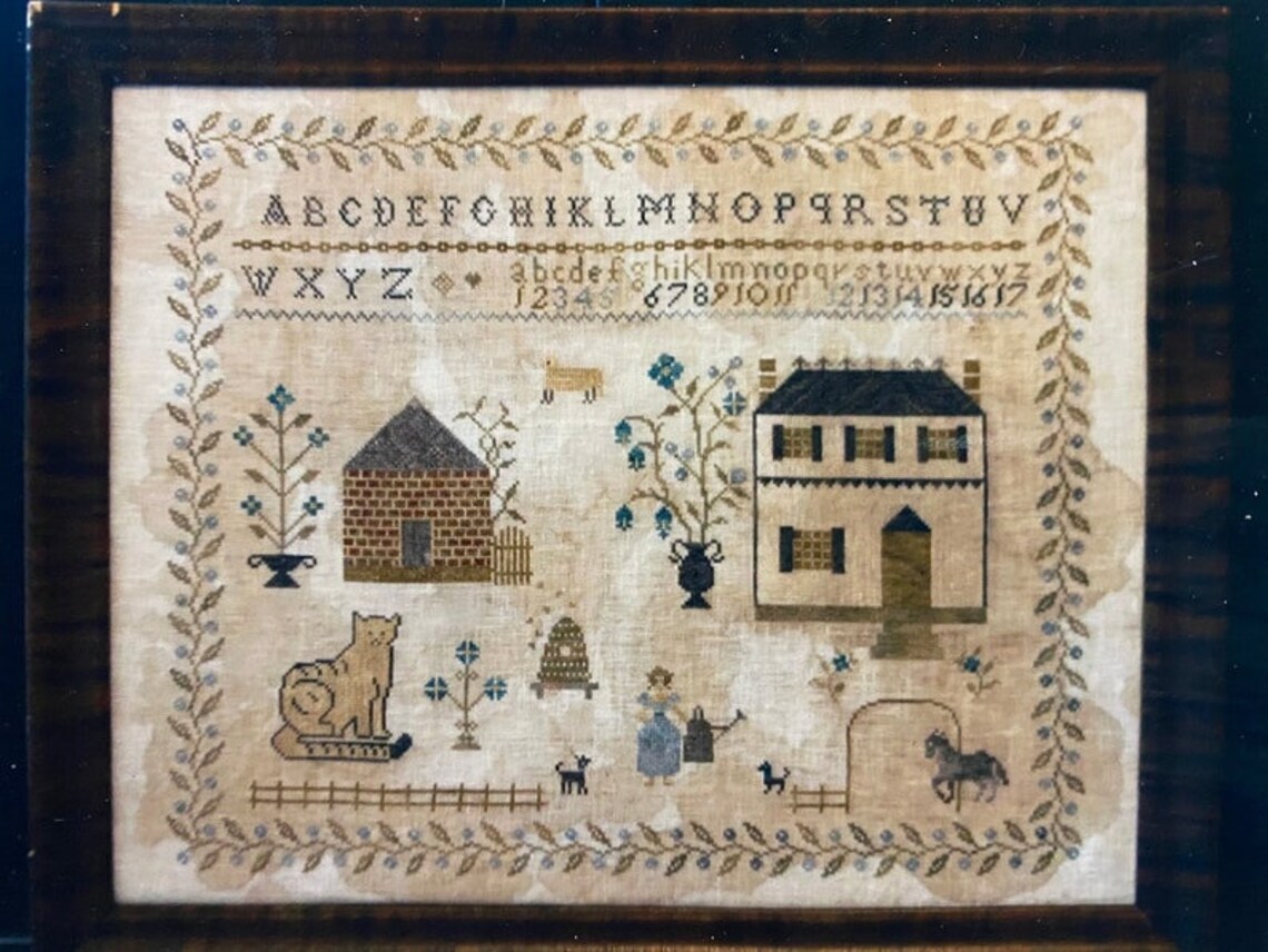 STACY NASH DESIGNS spring at Hollyberry Farm Counted Cross Stitch Pattern, Sampler, Alphabet ...