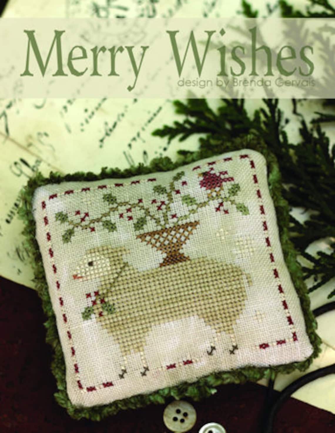 With Thy Needle & Thread merry Wishes Counted Cross Stitch Pattern ...