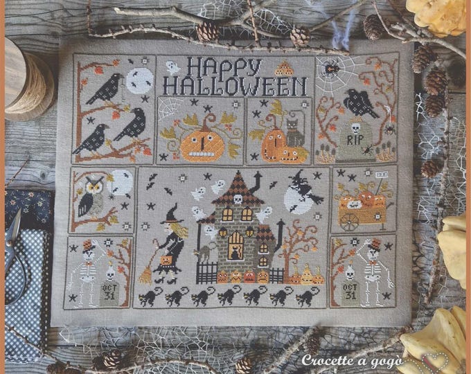 Crocette A Gogo • "happy Halloween" • Counted Cross Stitch Chart ...