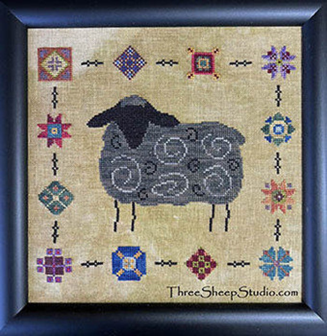 THREE SHEEP STUDIO "wrapped in a Quilt - Black Sheep" Design by Rose ...