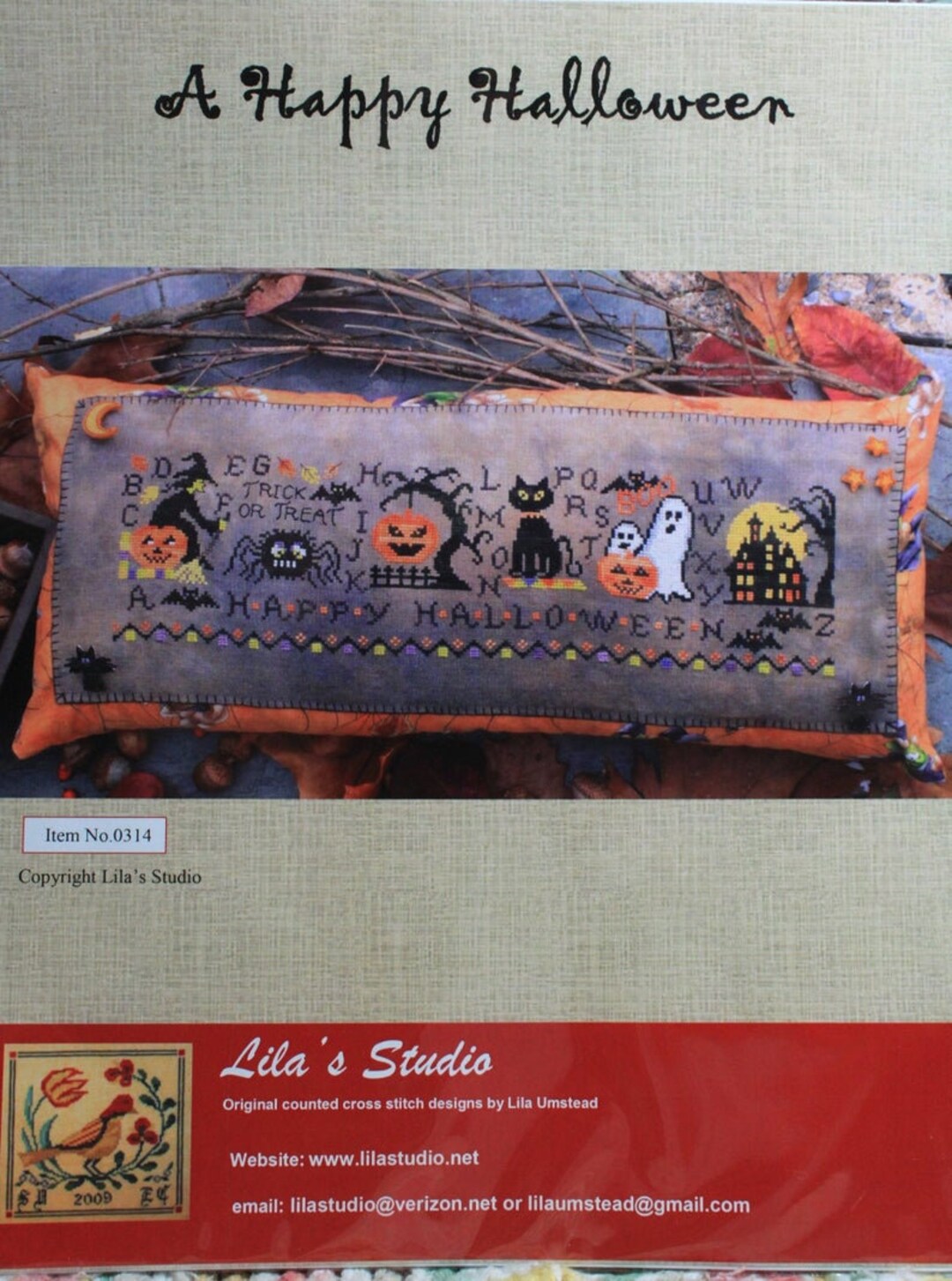 LILA'S STUDIO "a Happy Halloween" • Counted Cross Stitch Pattern • Pumpkins, Witches, Ghosts and ...