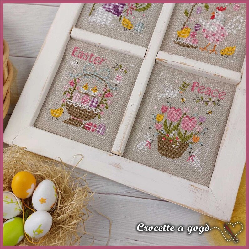CROCETTE A GOGO easter Window Counted Cross - Etsy