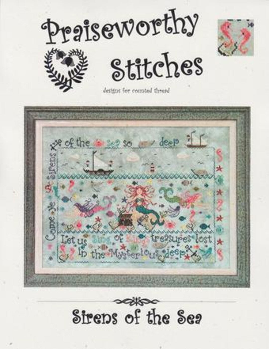 PRAISEWORTHY STITCHES "sirens of the Sea" Counted Cross Stitch Pattern ...