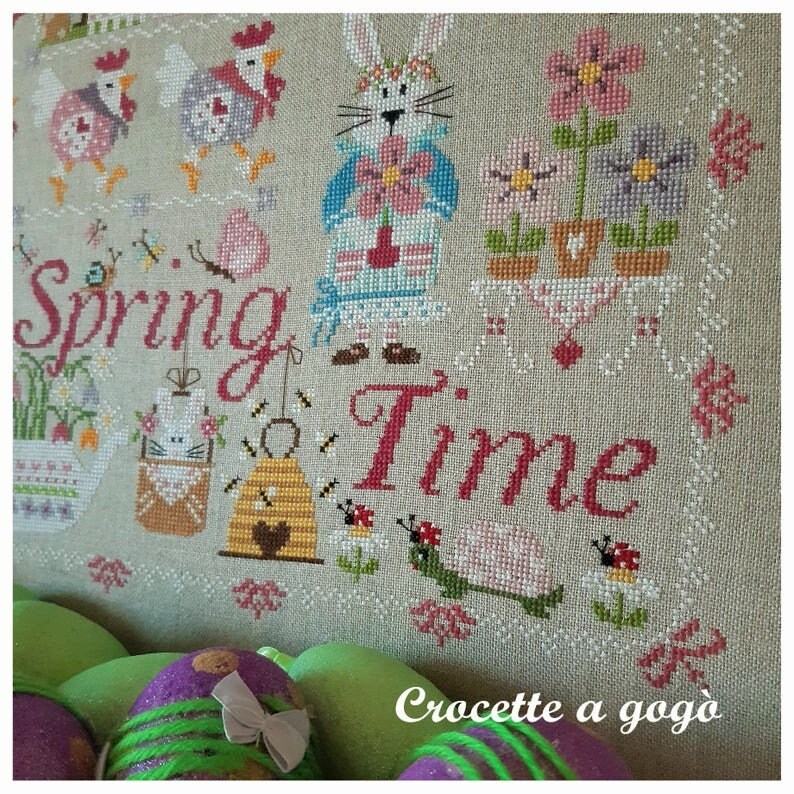 SPRING TIME by Crocette A Gogo • "spring Time" • Counted Cross Stitch ...