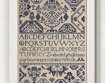 The Little Bird Quaker Sampler by Modern Folk Embroidery Counted Cross ...