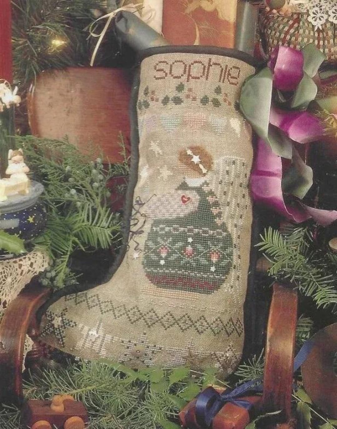 SHEPHERD'S BUSH PRINTWORKS "sophie's Stocking" Counted Cross Stitch ...