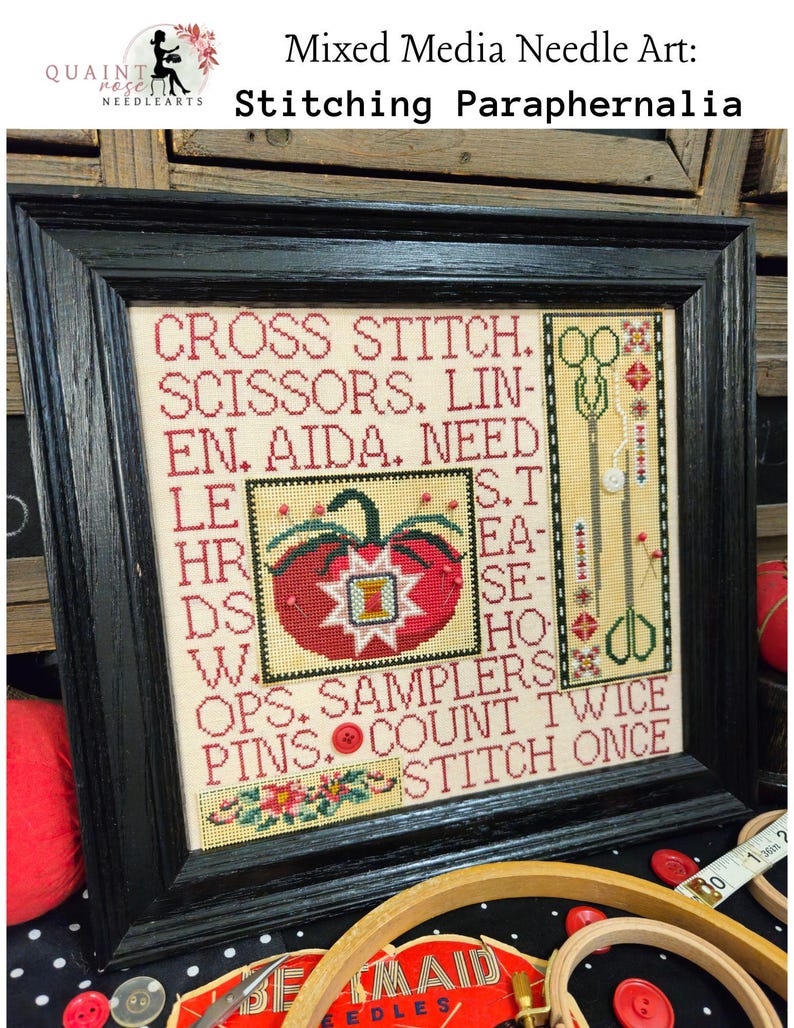 QUAINT ROSE NEEDLEARTS "mixed Media Needle Art: Stitching Paraphernalia ...