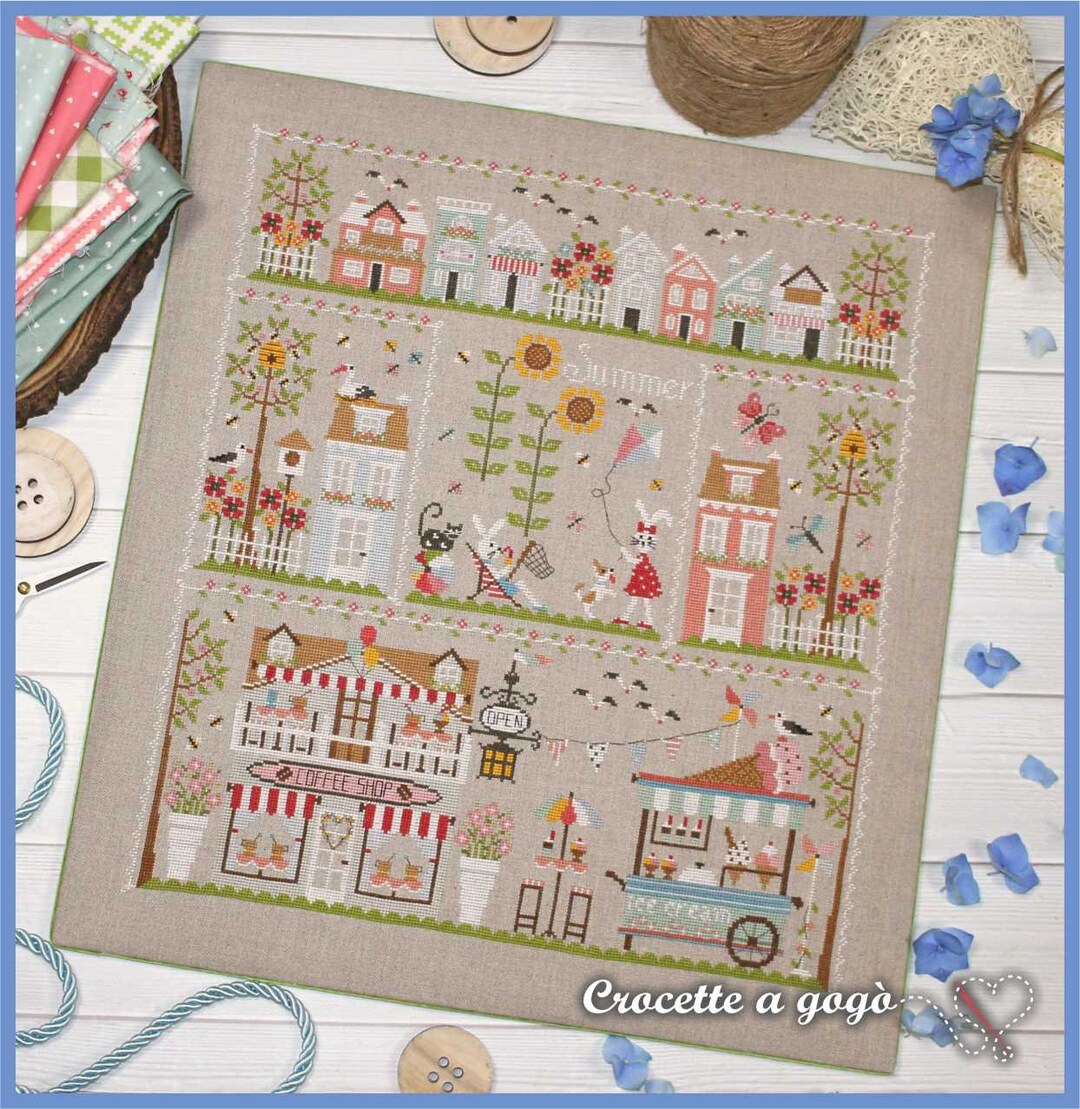 CROCETTE A GOGO "summer in the City" • Counted Cross Stitch Pattern ...