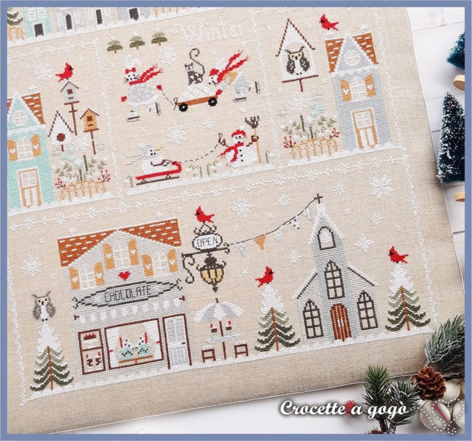 Crocette A Gogo winter in the City Counted - Etsy