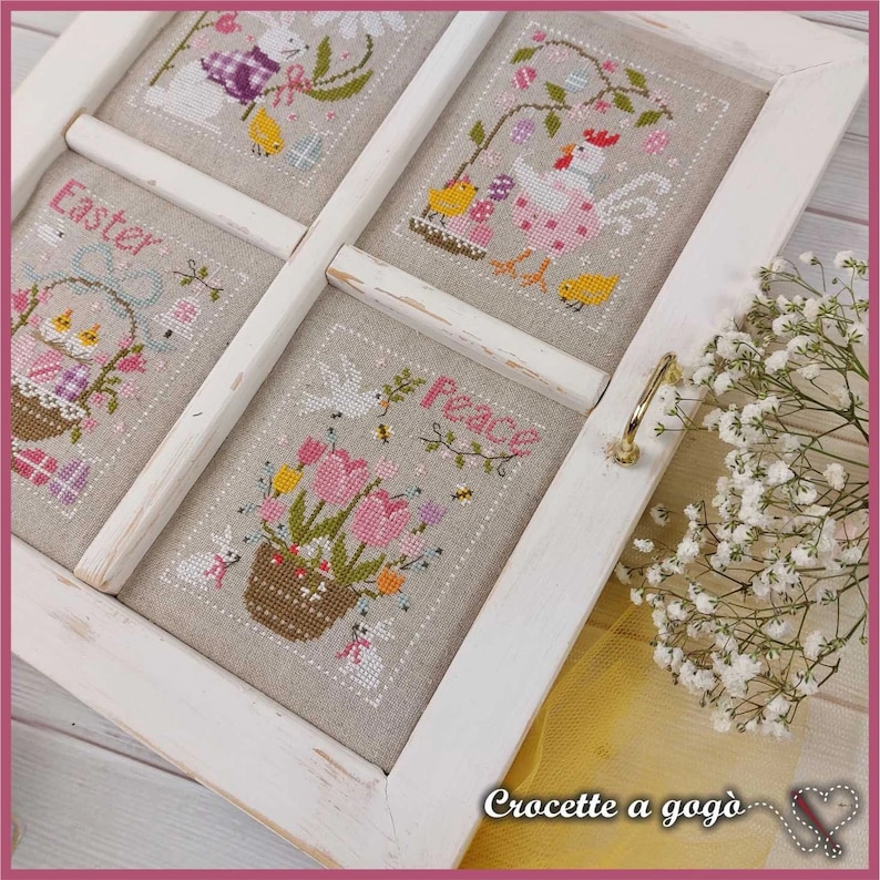 CROCETTE A GOGO easter Window Counted Cross - Etsy