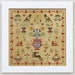 WITH THY NEEDLE & Thread brick House Sampler Counted Cross Stitch ...