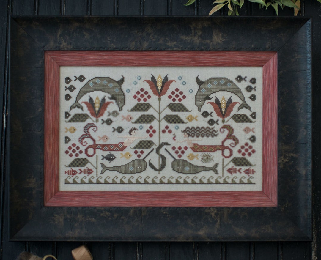 PLUM STREET SAMPLERS "merfolks' Eden" • Counted Cross Stitch Pattern ...