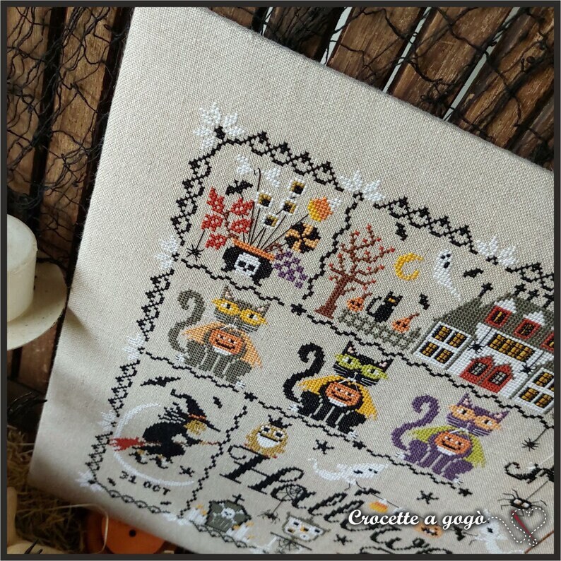CROCETTE A GOGO halloween Time Counted Cross - Etsy
