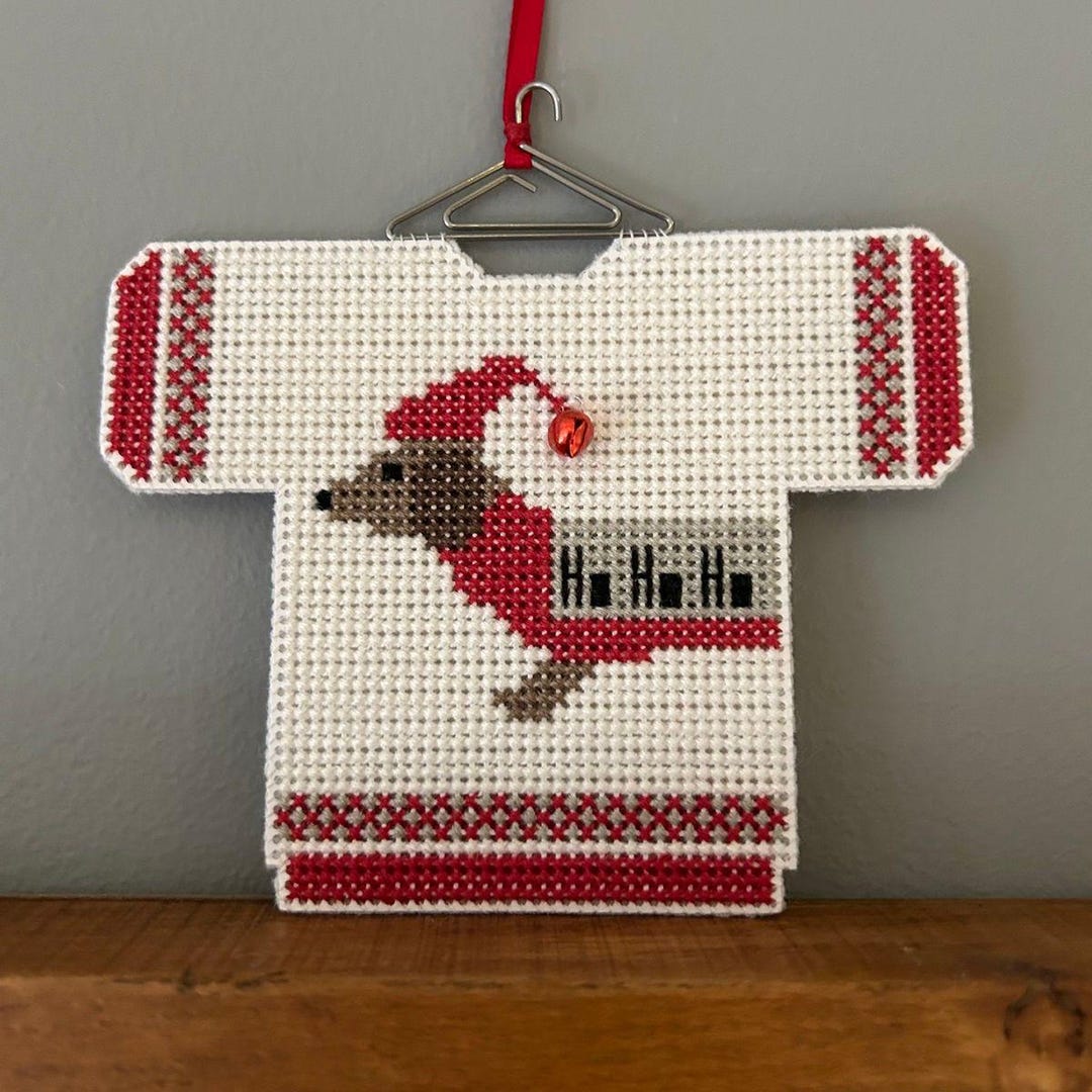 HAYSTACK STITCHING "ho Ho Ho Christmas Jumper Kit" Counted Cross Stitch ...