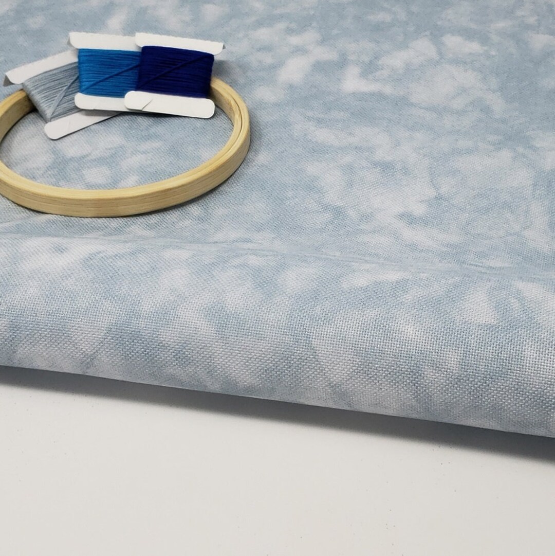 SMOKEY BLUE 28 Ct. Hand-dyed LINEN by Fabric Flair 28 Count Cross ...