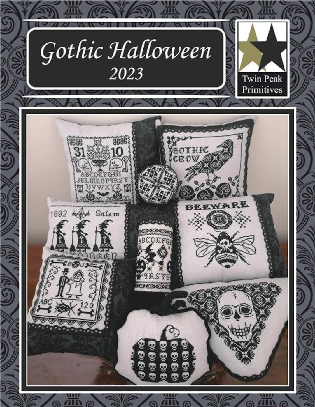 TWIN PEAK PRIMITIVES "gothic Halloween 2023" Counted Cross Stitch ...