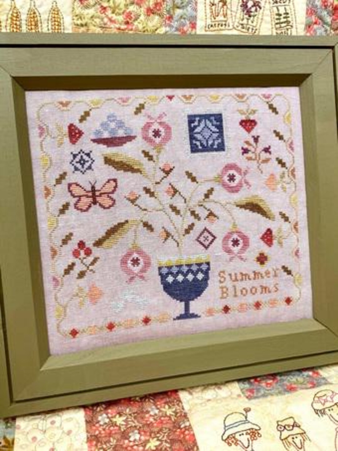 BLUEBERRY RIDGE DESIGN "summer Blooms" Counted Cross Stitch Pattern ...