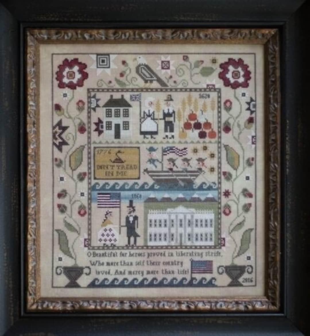 PLUM STREET SAMPLERS "heritage Sampler" • Counted Cross Stitch Pattern ...