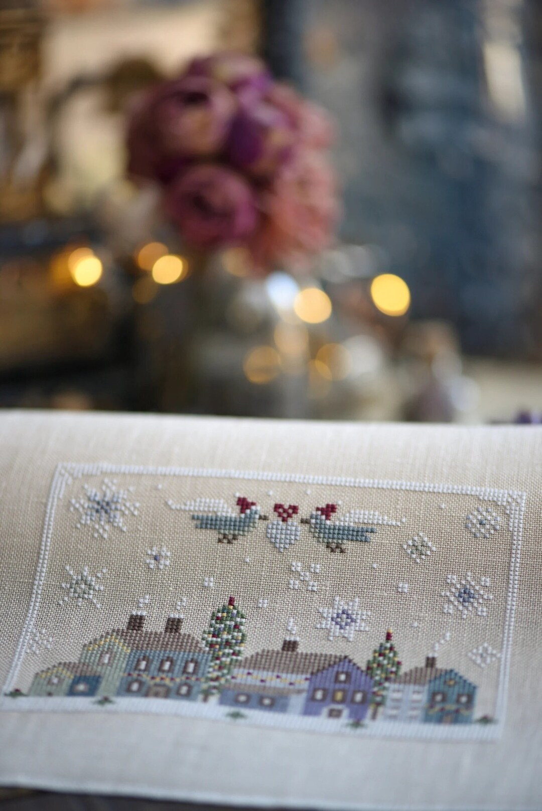 Stitches Through the Years "winter Cottages" • Counted Cross Stitch ...