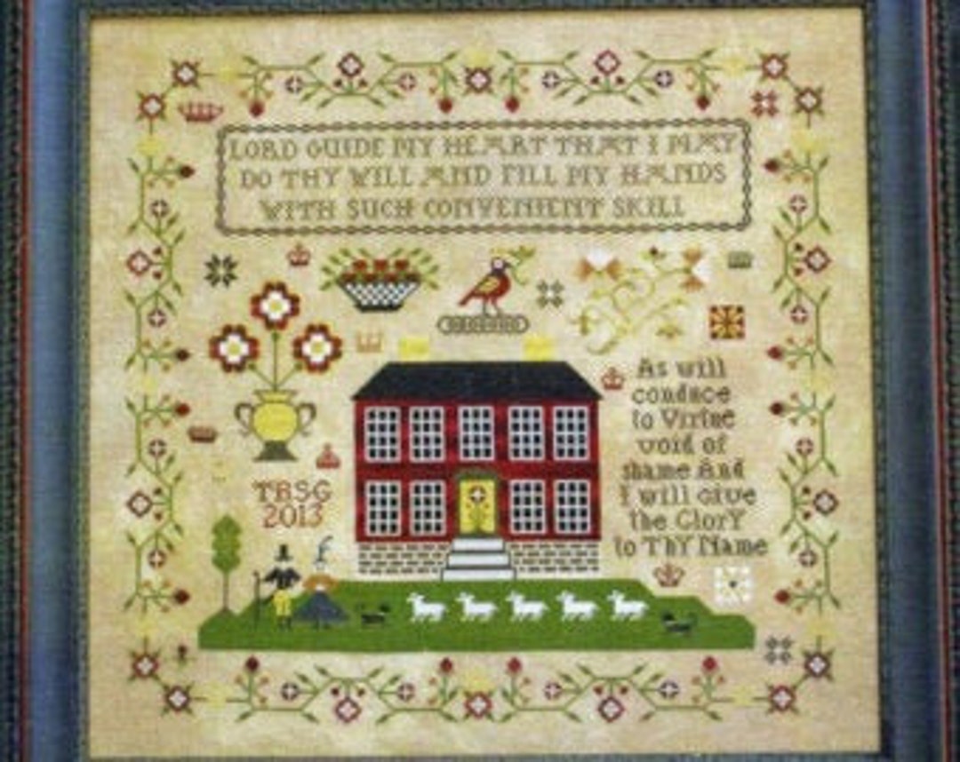 PLUM STREET SAMPLERS "crowned Bird Sampler" • Counted Cross Stitch ...