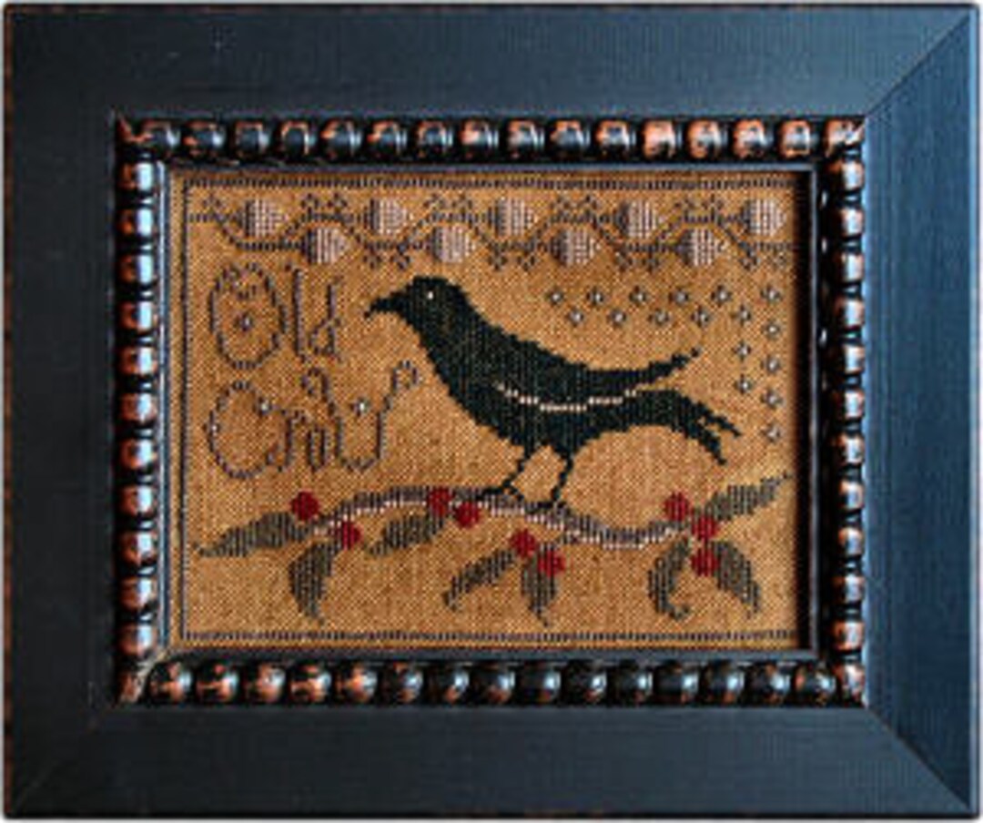 LA~D~DA "old Crow" • Counted Cross Stitch Pattern • Chart, Pattern Only ...