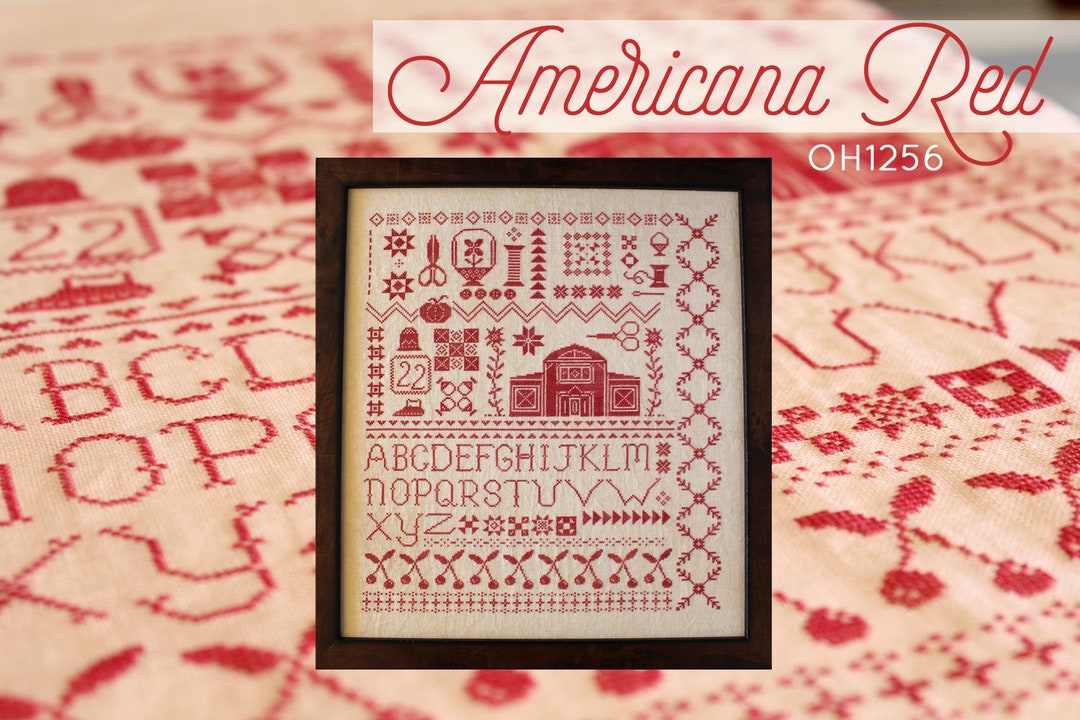 OCTOBER HOUSE "americana Red" Counted Cross Stitch Pattern, Chart ...