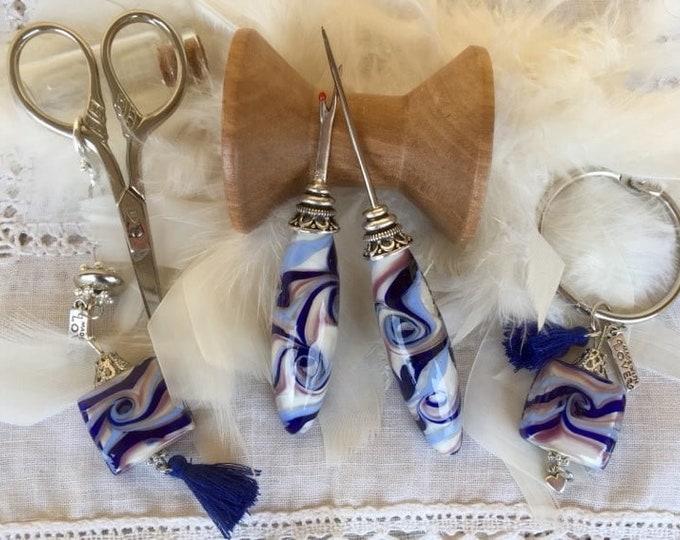 ROVARIS "murano Glass ~ Seam Ripper and Frogger Set" Made in Italy - Etsy