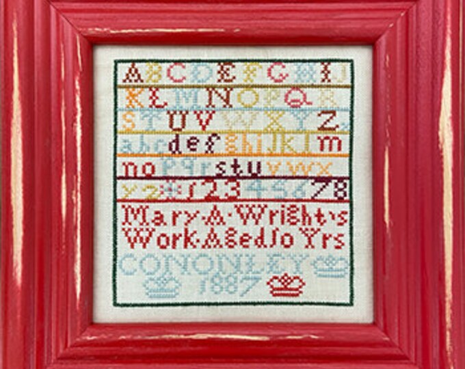 Just Stitching Along "mary Wright 1887" Counted Cross Stitch Pattern ...