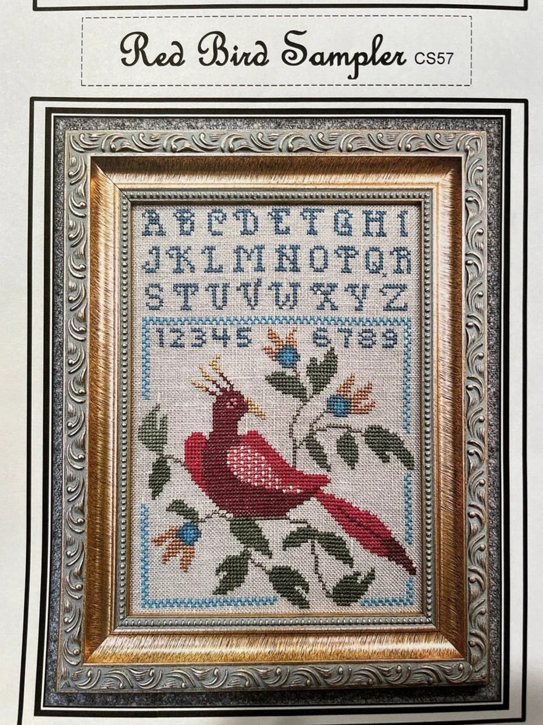 THREE SHEEP STUDIO "red Bird Sampler" Design by Rose Clay, Counted Cross Stitch Pattern, Chart ...