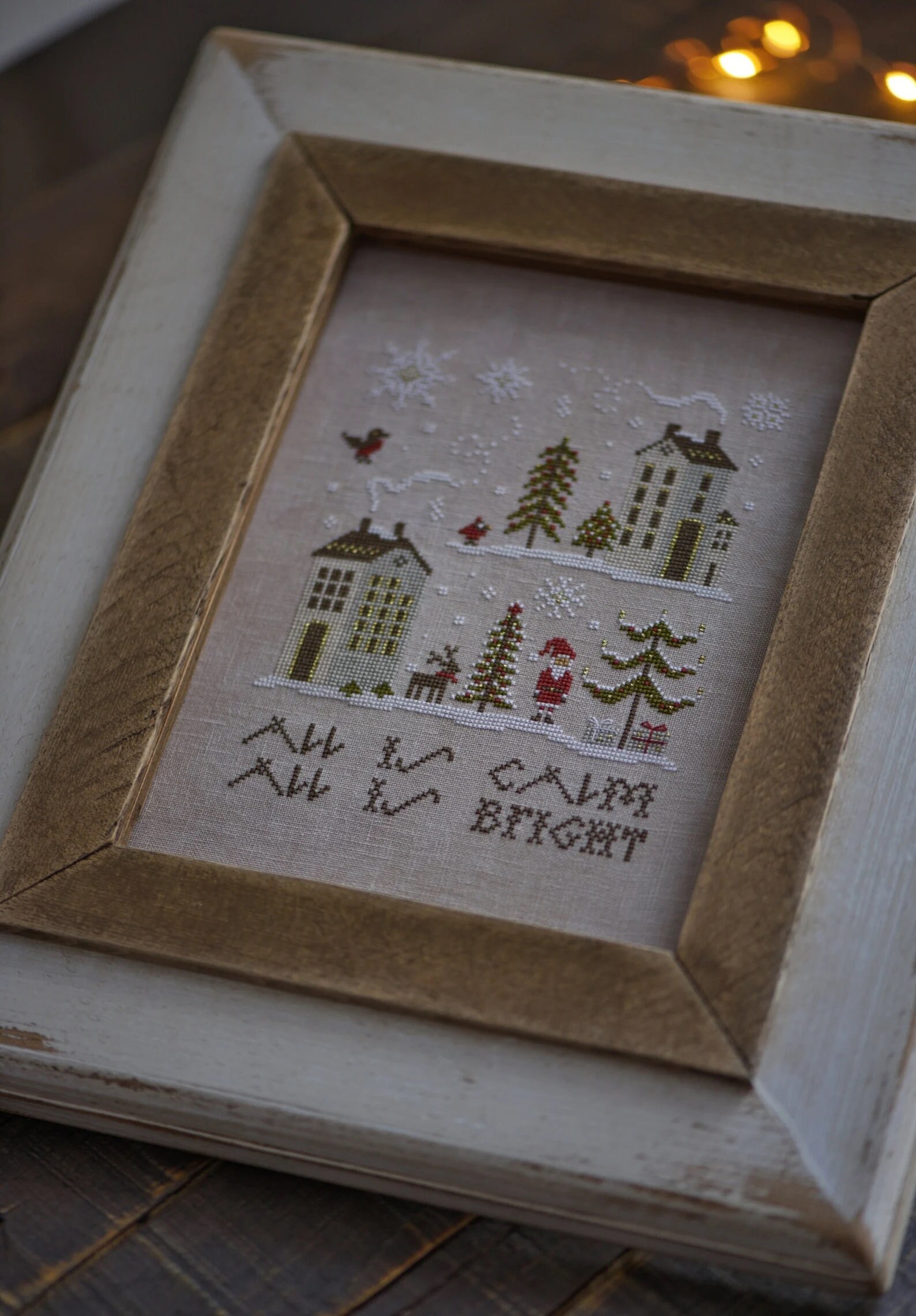 Stitches Through the Years all is Bright Counted Cross Stitch Pattern ...