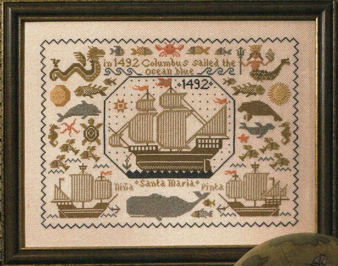 The Prairie Schooler NEW WORLD SAMPLER Counted Cross Stitch Pattern ...