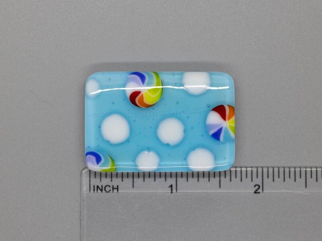 BEAU VERRE ART "dots Fused Glass Needle Minder" • Fused Glass • Magnet ...
