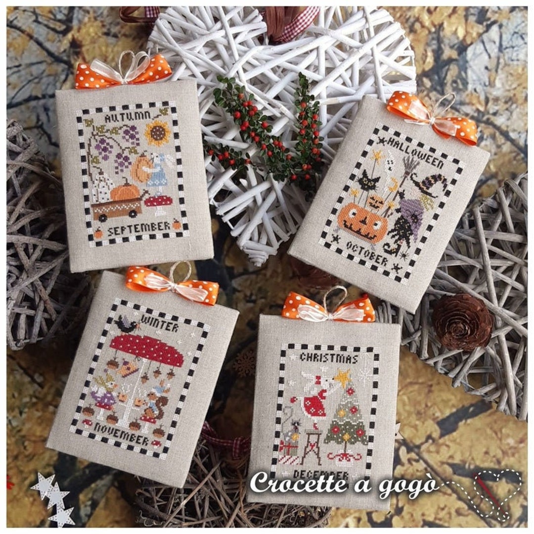 Crocette A Gogo • "calendar - Part 3 • Counted Cross Stitch Pattern • 4 ...