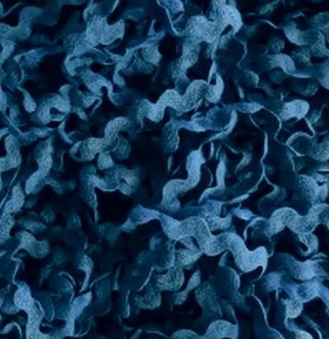 NAVY ~ RICK RACK 1/2" Trim by Lady Dot Creates • 3 Yards • Hand-dyed ...