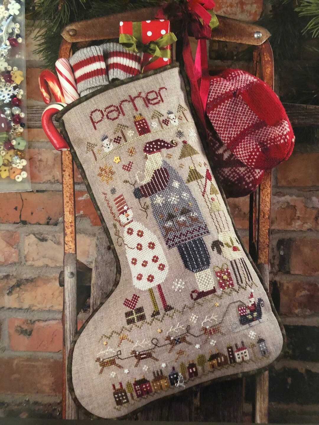 SHEPHERD'S BUSH PRINTWORKS "parker's Stocking" Counted Cross Stitch ...