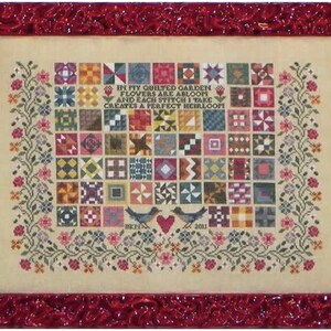 BLUE RIBBON DESIGNS "quilted Graden" • Counted Cross Stitch Pattern ...