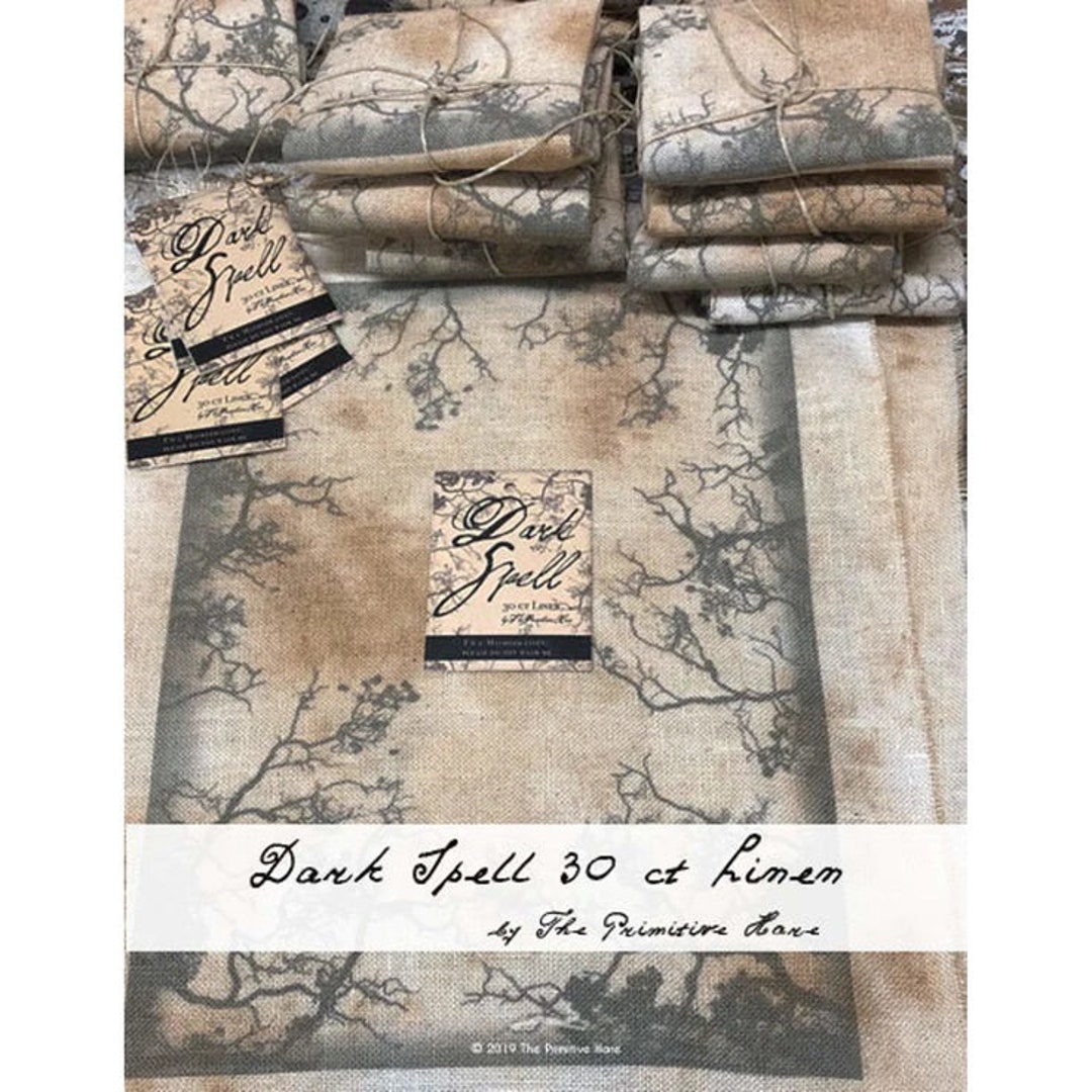 DARK SPELL 30 Count Linen From the Primitive Hare 30 Ct Cross Stitch ...