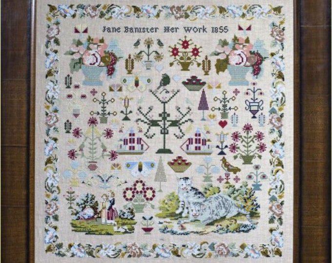 Hands Across the Sea Samplers jane Fiddes 1835 Counted Cross Stitch ...