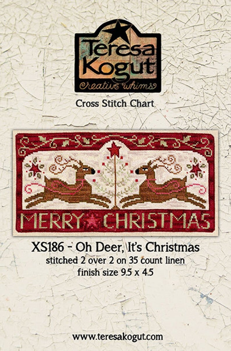 TERESA KOGUT "oh Deer, It's Christmas" • Counted Cross Stitch Pattern ...