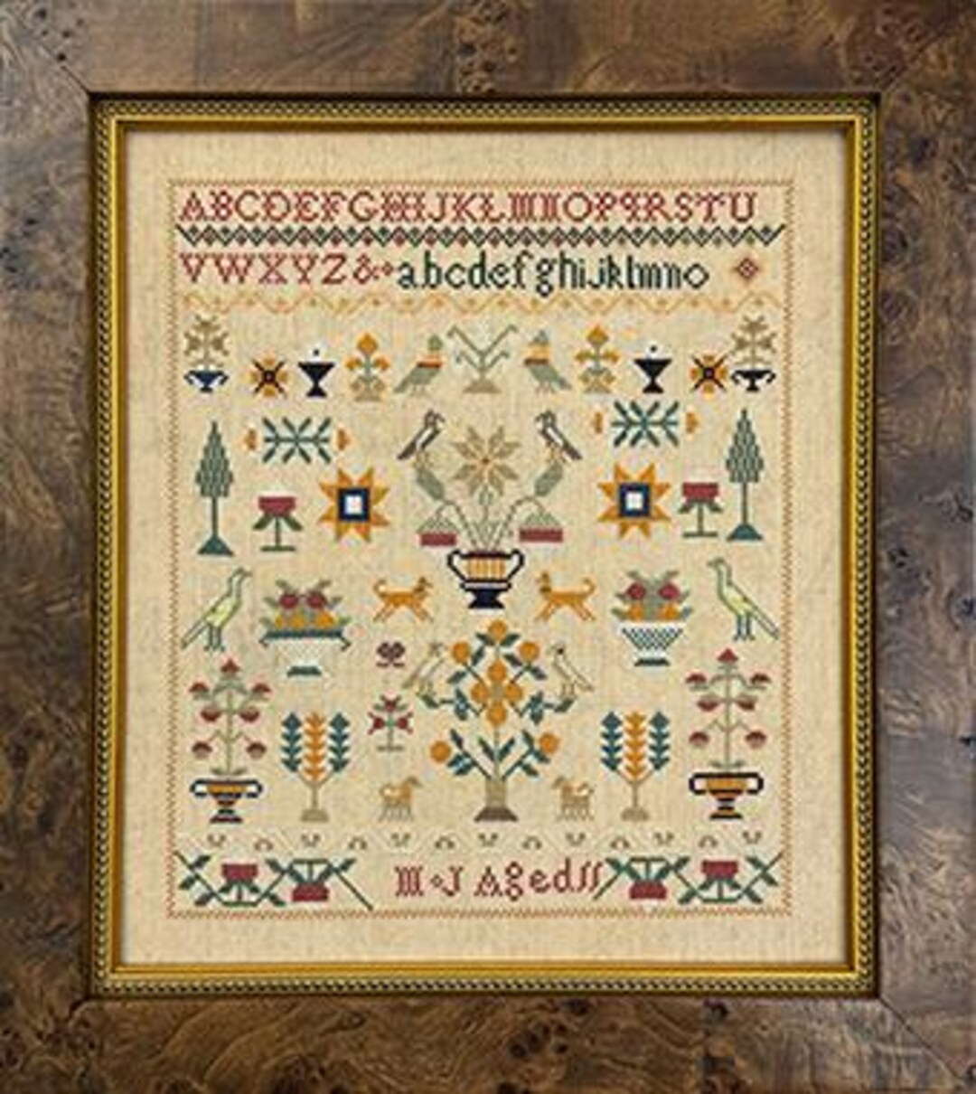 Just Stitching Along "mj Aged 11 Sampler" Counted Cross Stitch Pattern ...