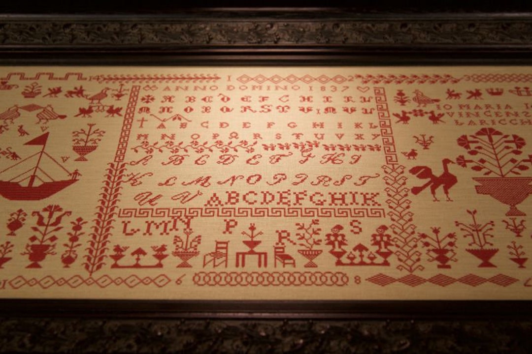 Hands Across the Sea Samplers "maria Vincenza Lariccha 1837" Counted ...