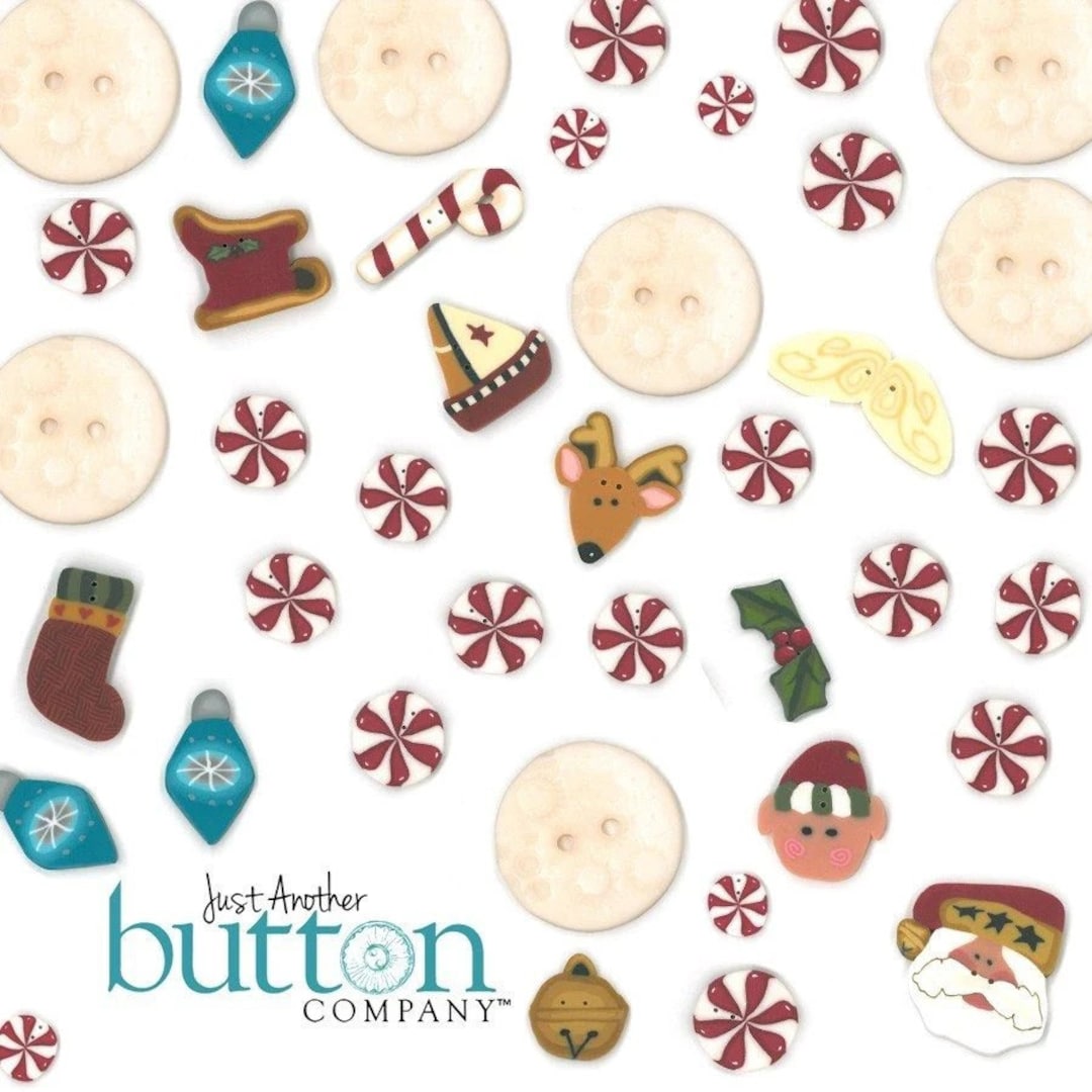 JUST ANOTHER BUTTON Company "buttons - Jingle All the Way" Pre-packaged ...
