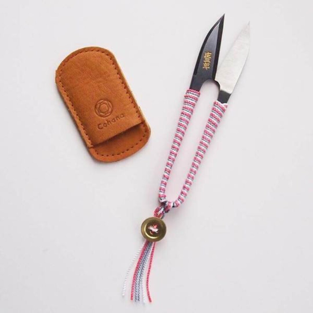 COHANA "silk Braid Thread Snips ~ Pink", Leather Case, Gift Box, Made ...