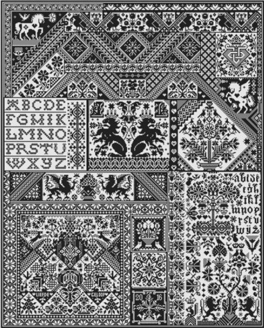 LONG DOG SAMPLERS "death by Cross Stitch" • Counted Cross Stitch ...