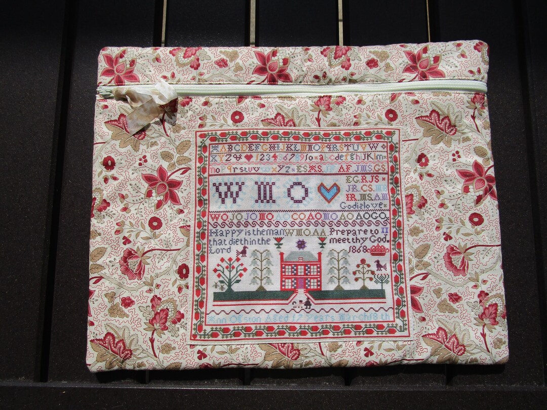 Project Bag Sampler-print Quilted Project Bag HATS Sampler for Cross ...