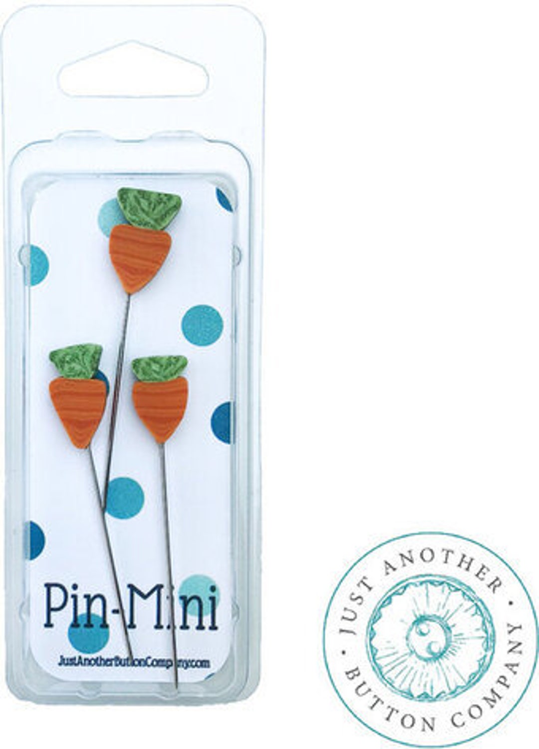 JUST ANOTHER BUTTON Co. pin-mini 3 Carrots Pins 3-pc. Set, JPM453, Pin ...