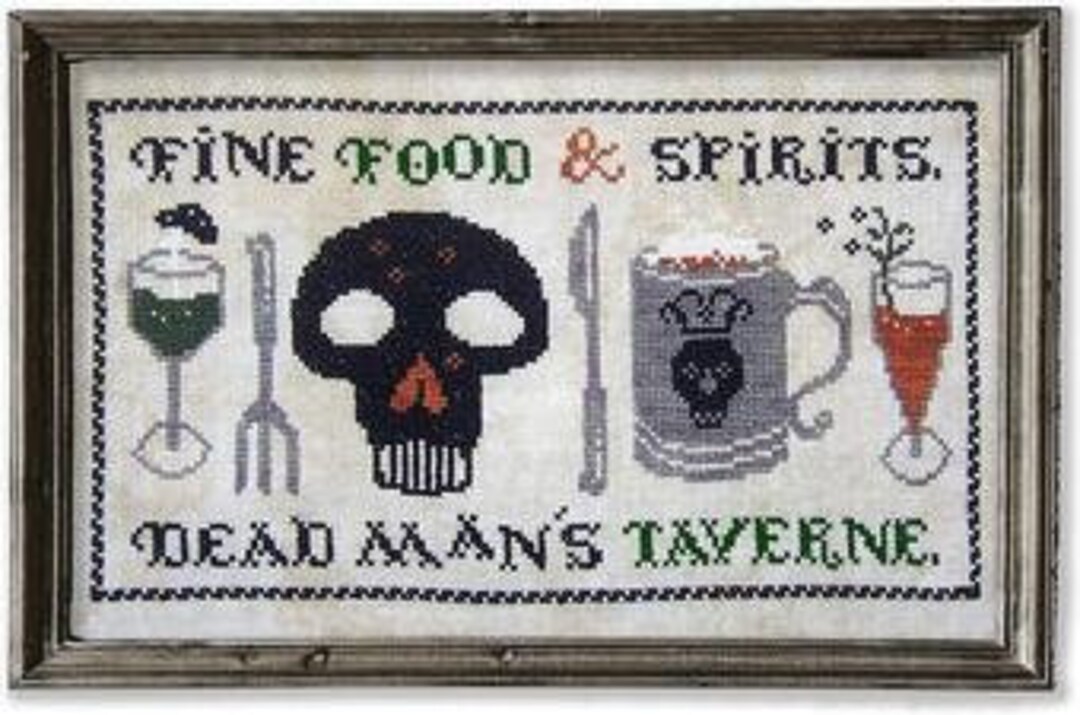 MISS PRIM "deadman's Taverne Sign" Counted Cross Stitch Pattern, Sleepy ...