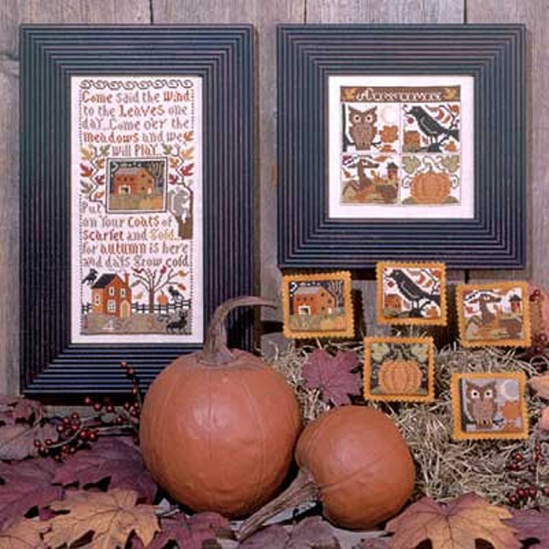 The Prairie Schooler AUTUMN LEAVES Counted Cross Stitch Pattern Chart ...